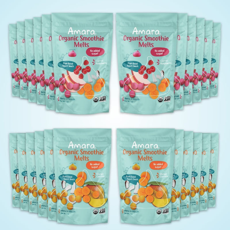 No Added Sugar Snacks Sampler Variety Pack (24 Pack) - Amara Organic Foods