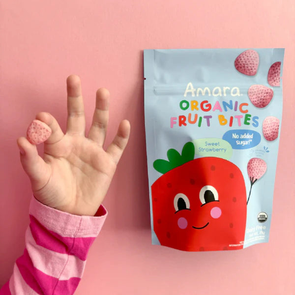 Sweet Strawberry Organic Fruit Bites - Amara Organic Foods