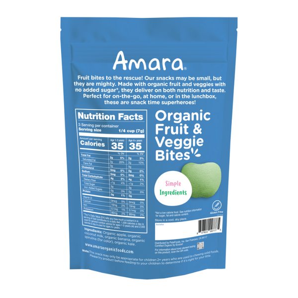 Apple Kale Organic Fruit Bites - Amara Organic Foods