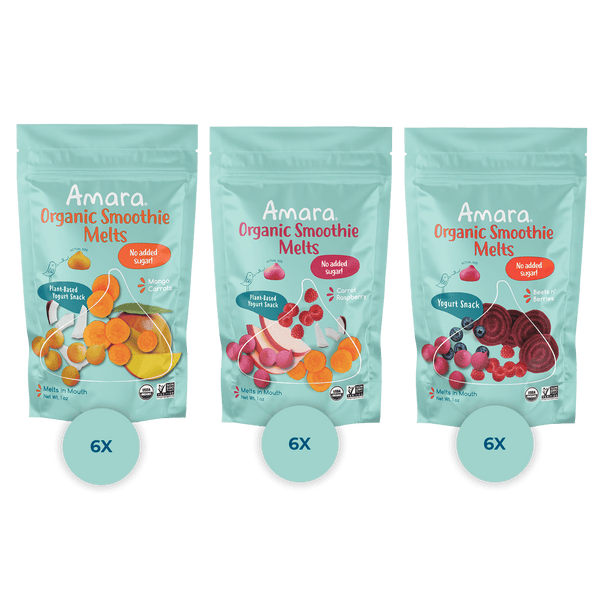 Sampler Smoothie Melts Snack Variety Pack - Amara Organic Foods